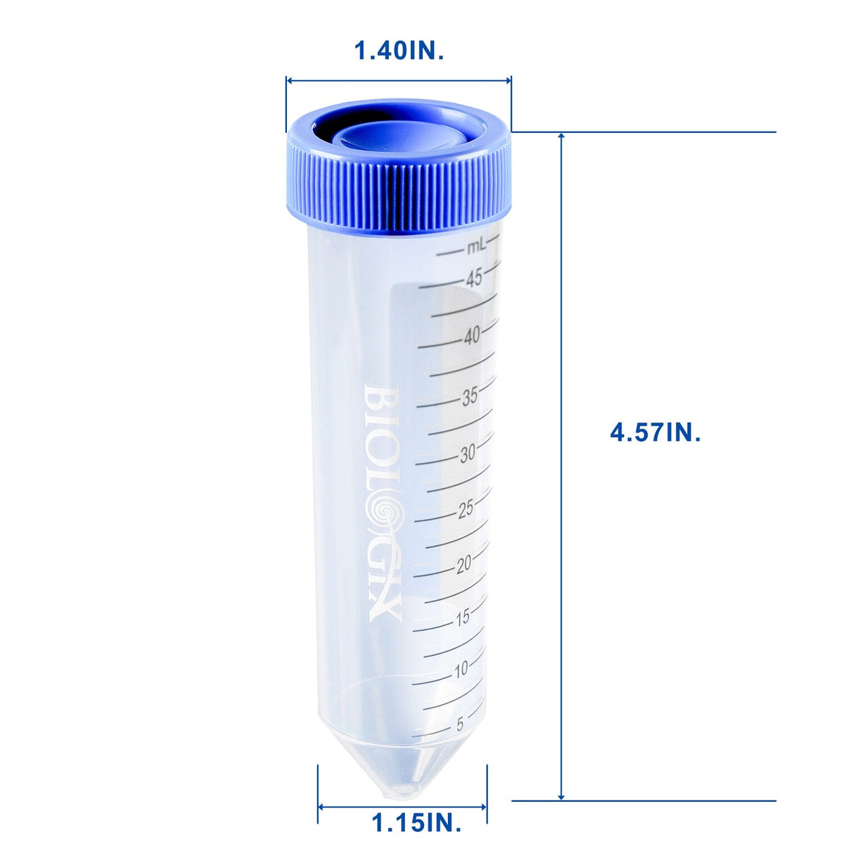 Centrifuge Tube, Conical Bottom, Plain, 50 ml, Polypropylene Tube, Cas ...