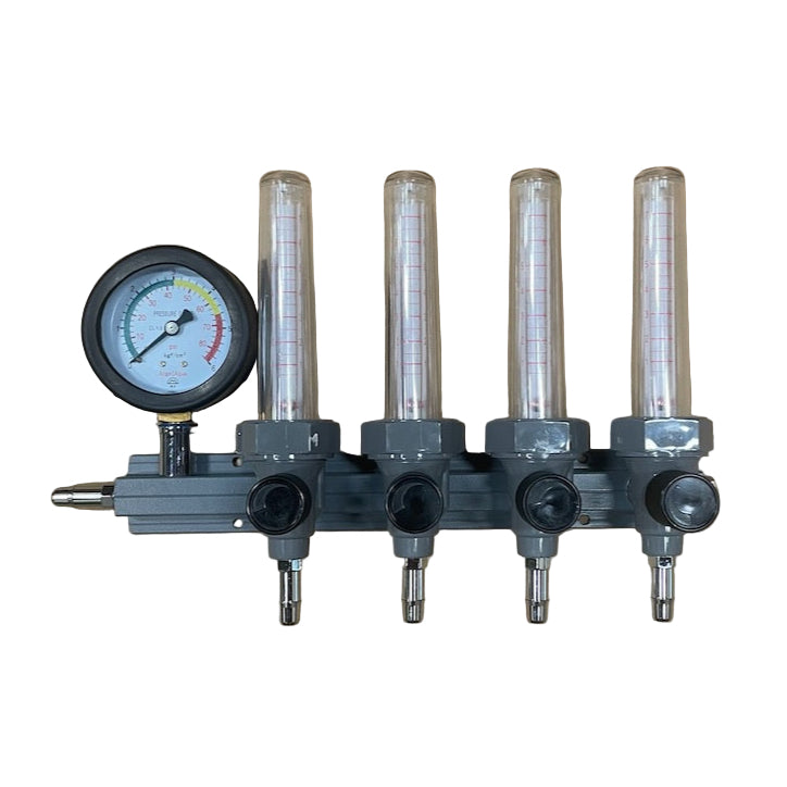 Oxygen Flow Meter Manifold, 4-Way – Dynamic Aqua-Supply
